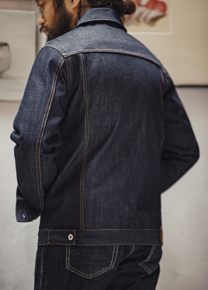 American Retro Workwear Heavyweight Denim Men's Jacket | Harmony Gallery