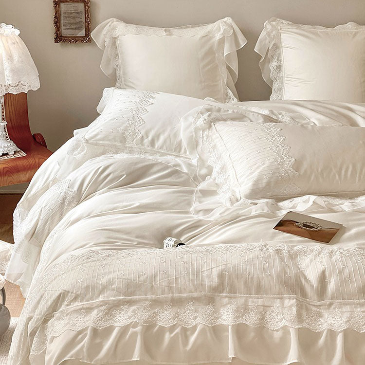 French Princess High-End Seven-Piece Pure Cotton Lace Bed Set | Harmony ...