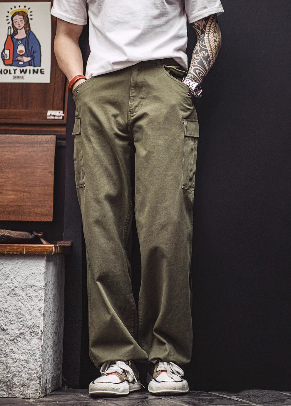 American Retro M51 Multi-Pocket Military Tactical Men's Trousers ...
