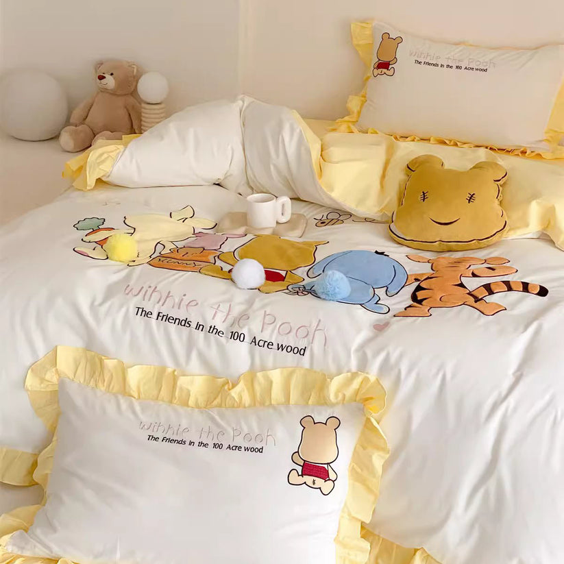 Winnie the Pooh Cute Pure Cotton Four-Piece Bed Set | Harmony Gallery