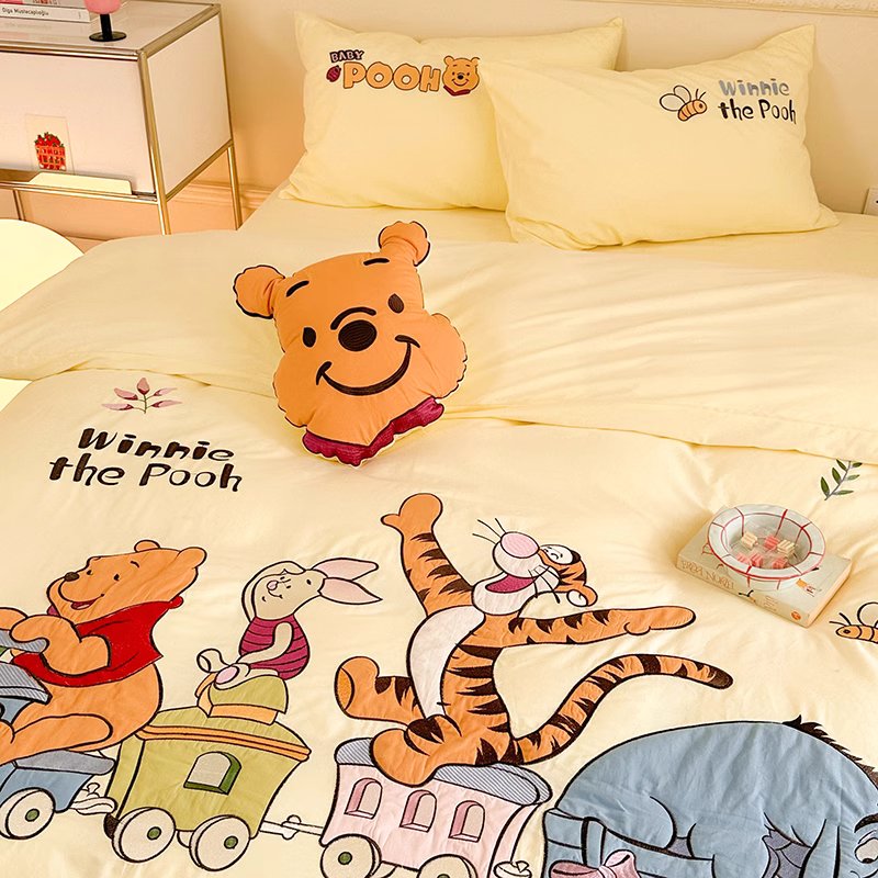 Winnie The Pooh Park Pure Washed Cotton Four-Piece Bed Set | Harmony ...