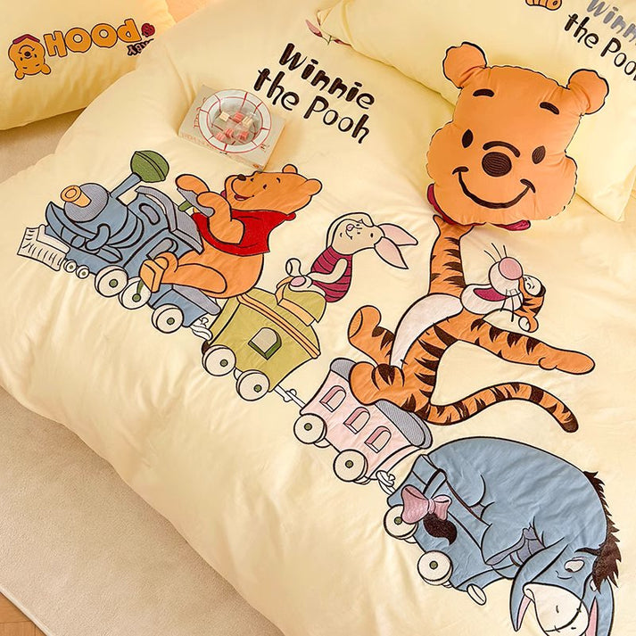 Winnie The Pooh Park Pure Washed Cotton Four-Piece Bed Set | Harmony ...