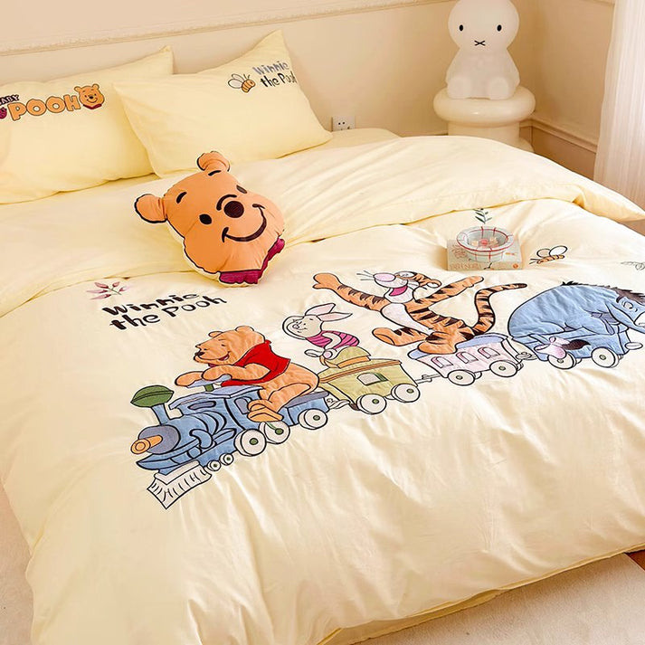 Winnie The Pooh Park Pure Washed Cotton Four-Piece Bed Set | Harmony ...