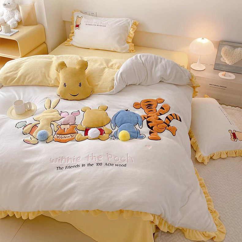Winnie the Pooh Cute Pure Cotton Four-Piece Bed Set | Harmony Gallery