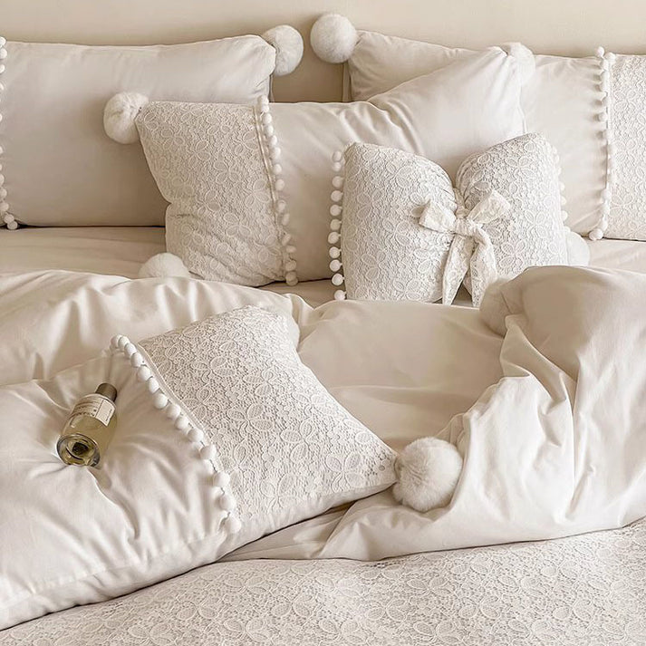 French Princess Pure Cotton Quilt Lace Four-Piece Bed Set