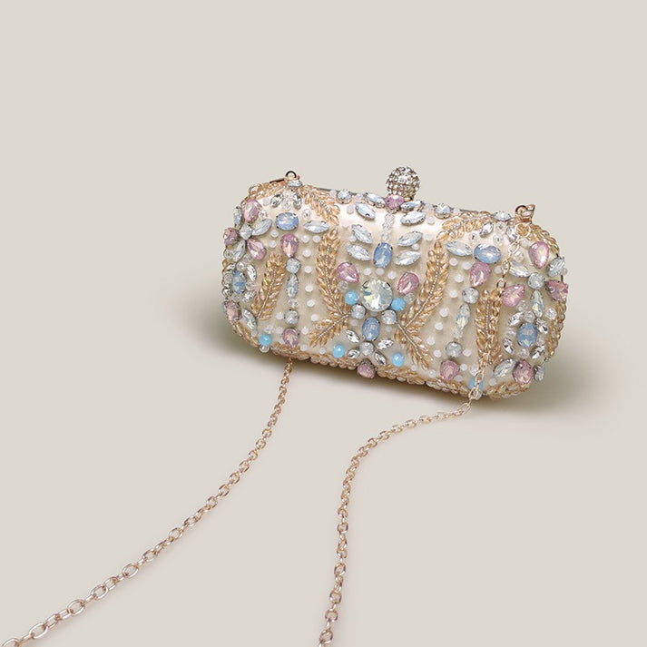 Pastel Rhinestone Banquet High-End Evening Clutch Bag | Harmony Gallery