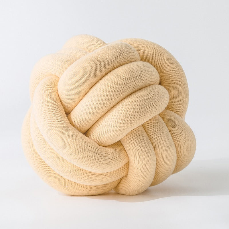 Elegant Vibrant Woven Knot Round Ball Cushions | Harmony Gallery