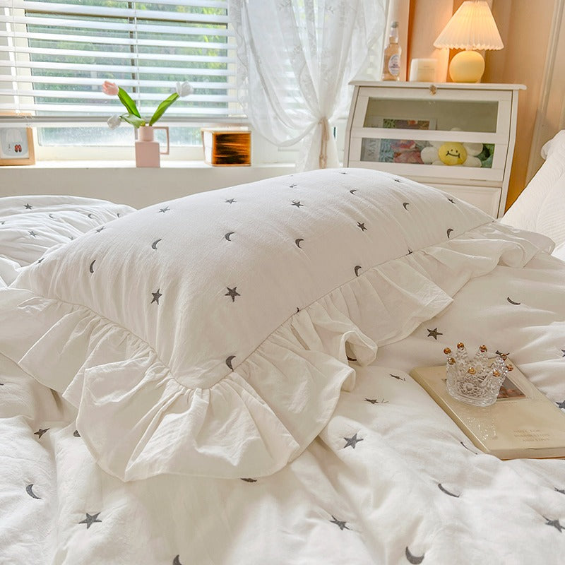 Star & Moon Washed Cotton Four-Piece Bed Set | Harmony Gallery