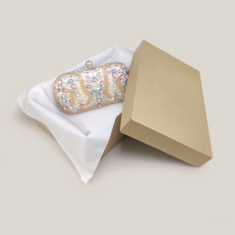 Pastel Rhinestone Banquet High-End Evening Clutch Bag | Harmony Gallery