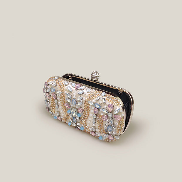 Pastel Rhinestone Banquet High-End Evening Clutch Bag | Harmony Gallery