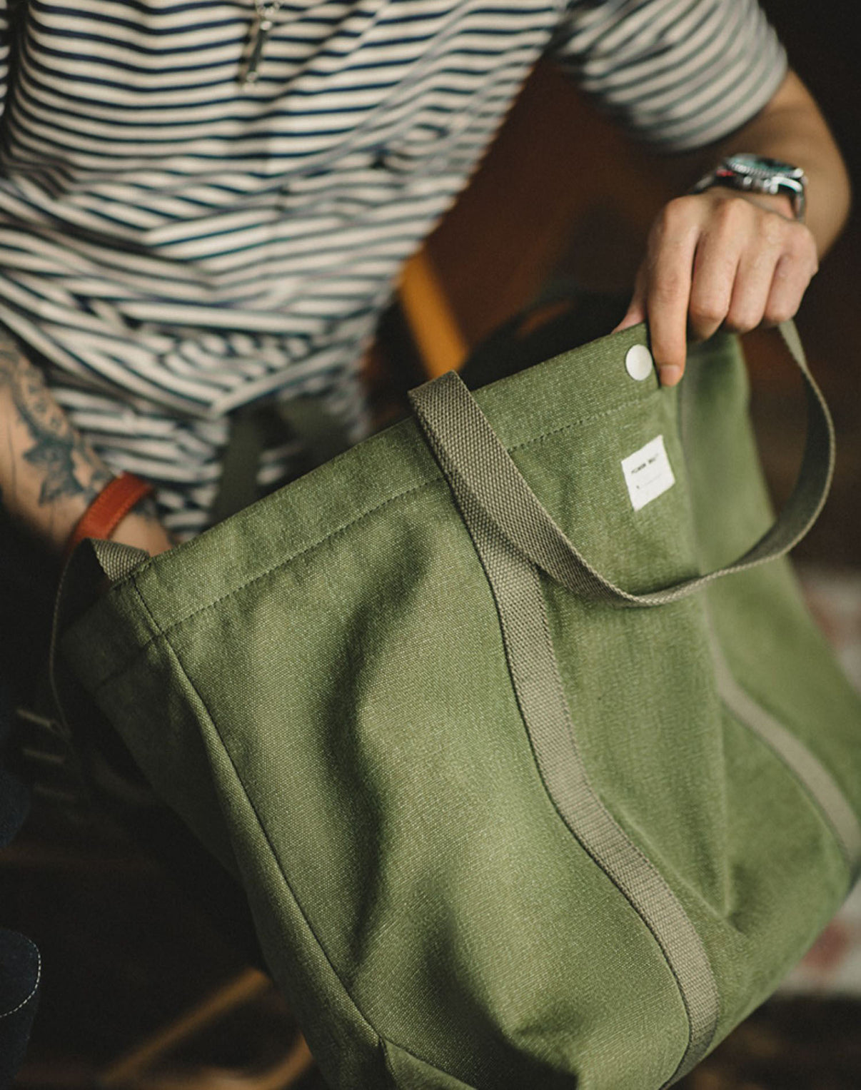 Retro Washed Canvas Large-Capacity Portable Functional Men's Bag ...