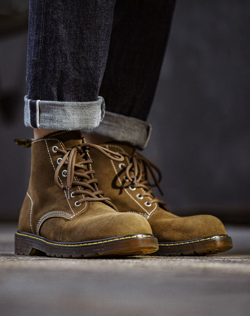 Retro British Casual Motorcycle Martin Leather Men's Boot